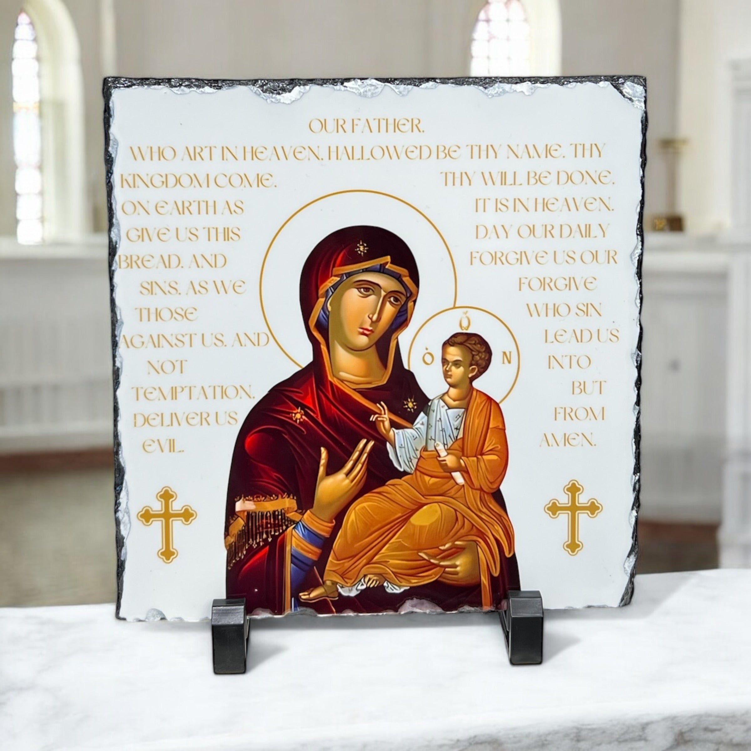 Mother Mary Icon With Prayer – Bespoke & Co Candles